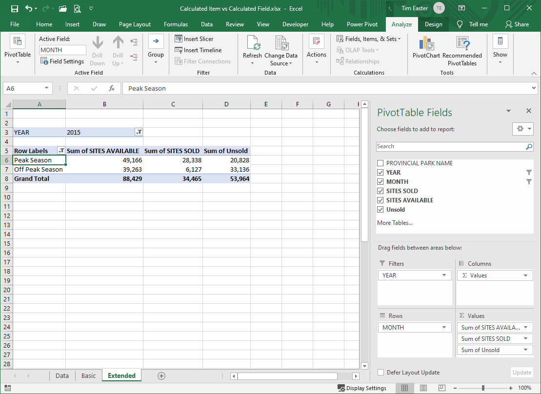 Calculated Items Vs. Calculated Fields - Sparrowsolutions.ca